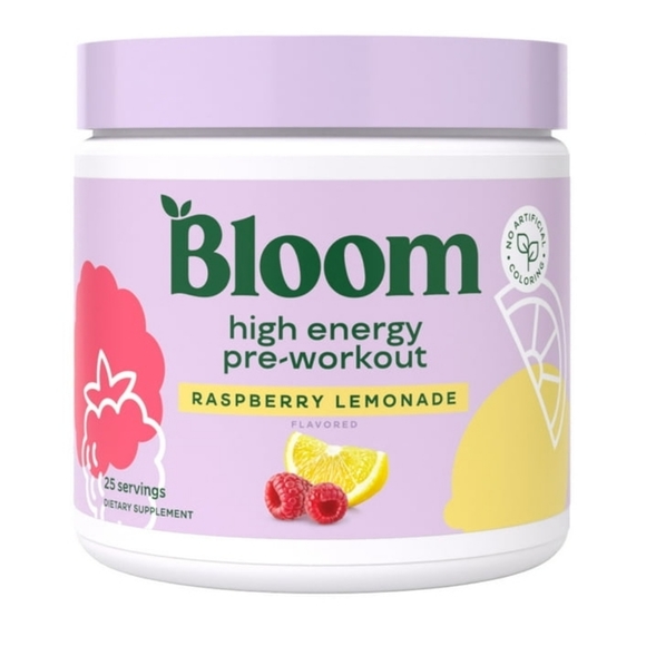 bloom | Other | Bloom High Energy Pre Workout Raspberry Lemonade 7 Oz ...